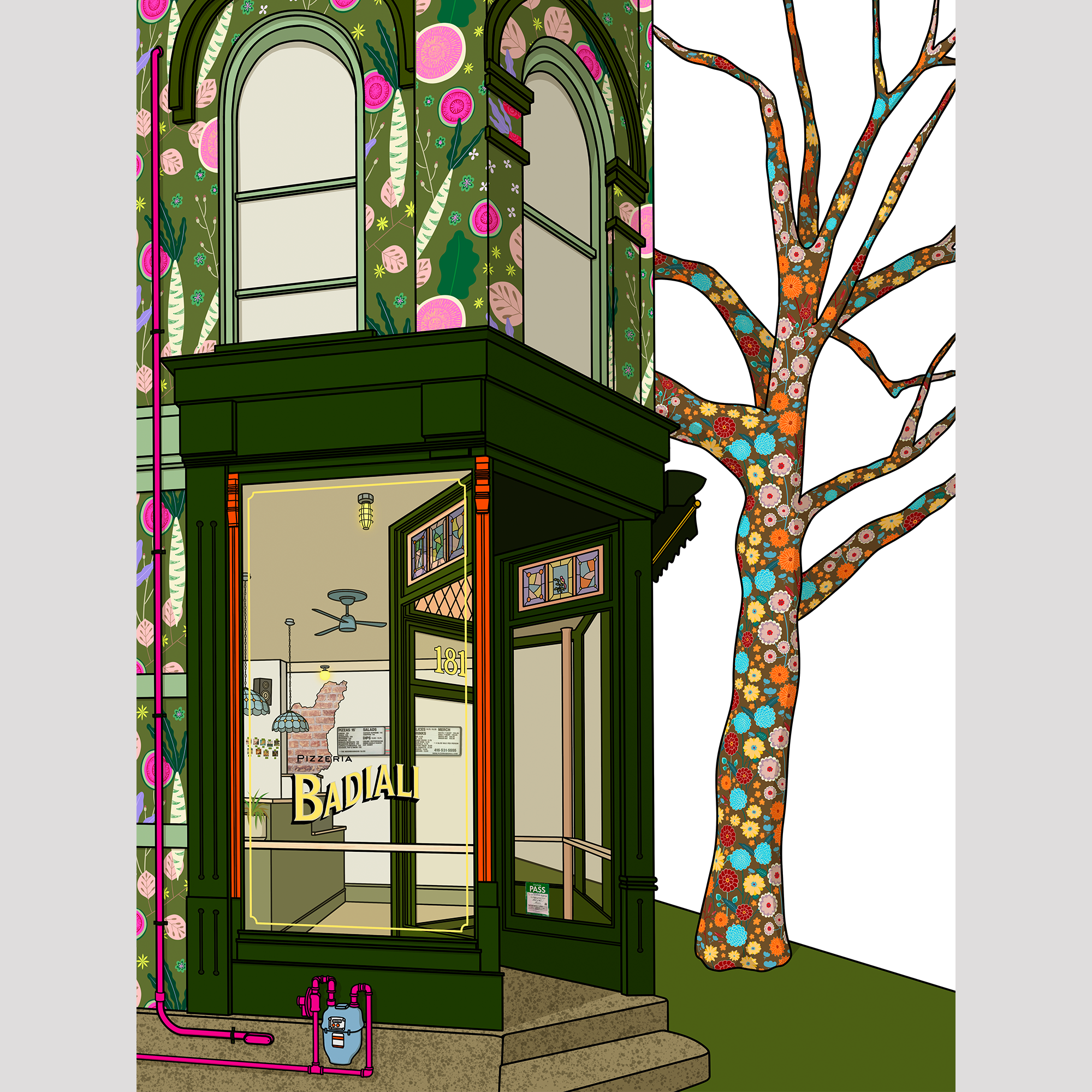 Badiali Pizzeria - limited edition fine art print